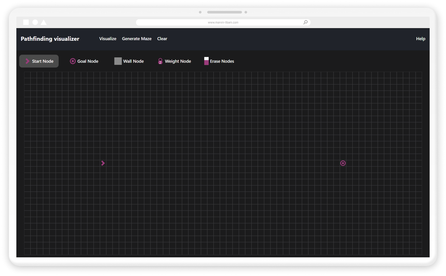 Pathfinding visualizer - Marvin Libam